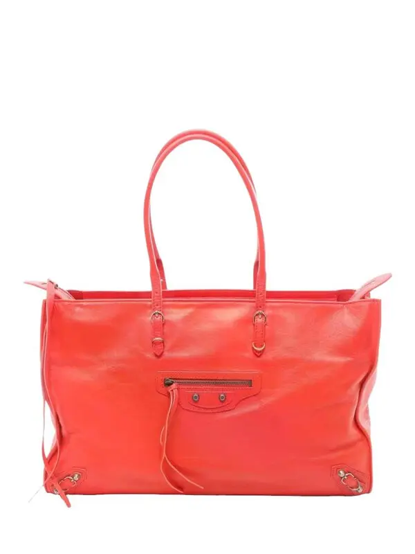 Balenciaga Paper Office Zip Tote Bag - Orange