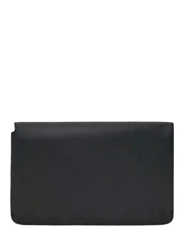 FERRAGAMO Gancini Logo Detail Clutch Bag - Black