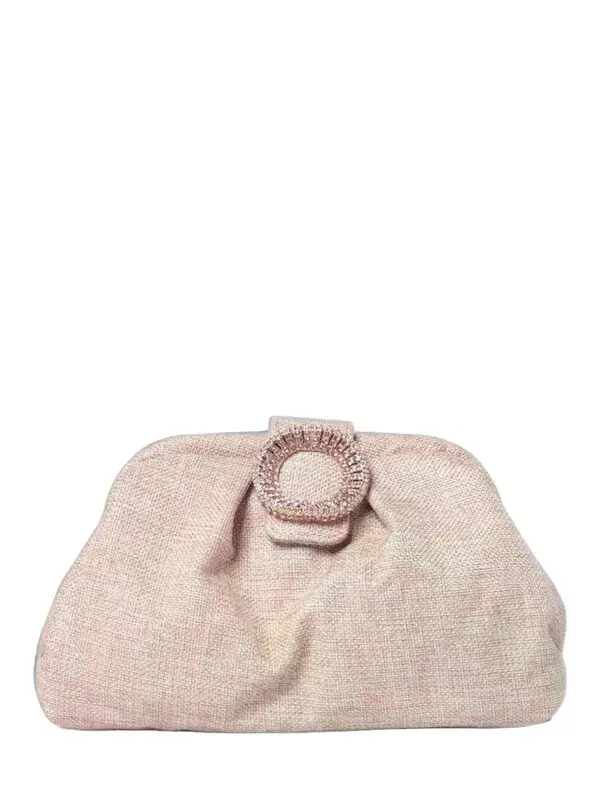 TWENTY FOURHAITCH Bakios Crystal-embellished Clutch Bag - Pink