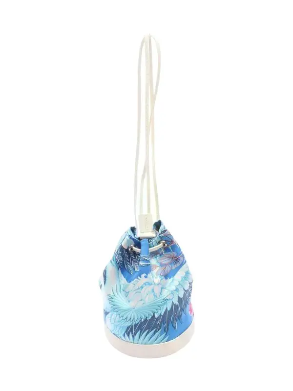 Hermès Silk Bucket Bag - Blue