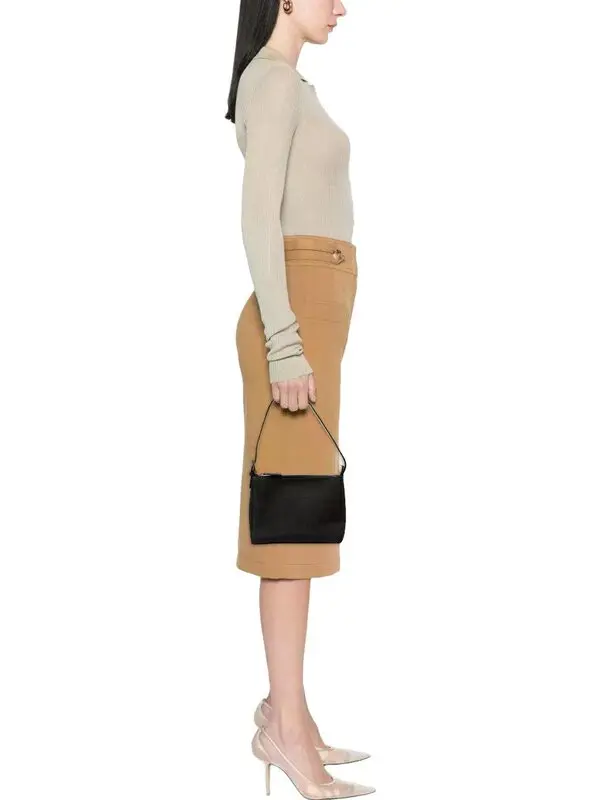 Fendi Zucca Canvas Pochette Shoulder Bag - Black