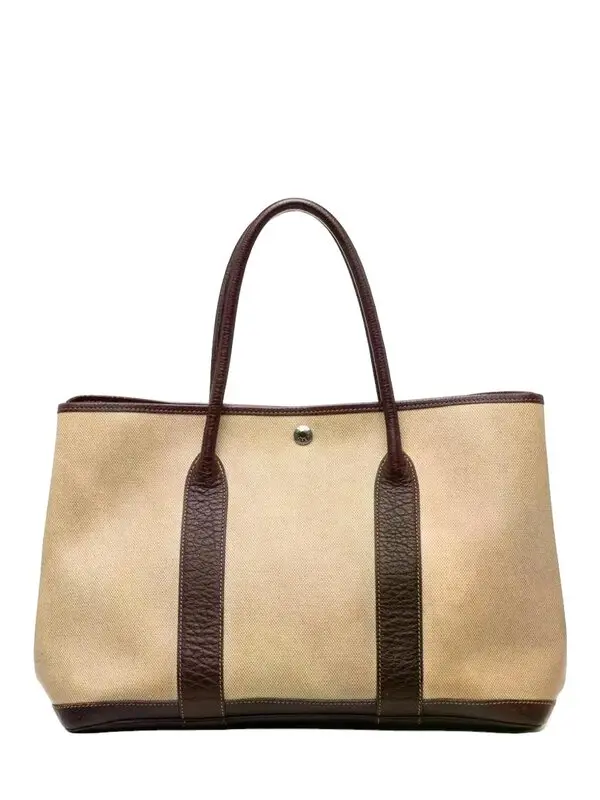 Hermès Toile And Buffle Skipper Garden Party 36 Tote Bag - Brown