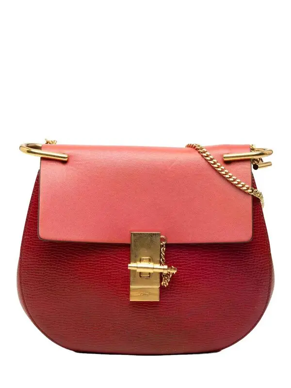 Chloé Small Bicolor Calfskin Drew Crossbody Bag - Pink