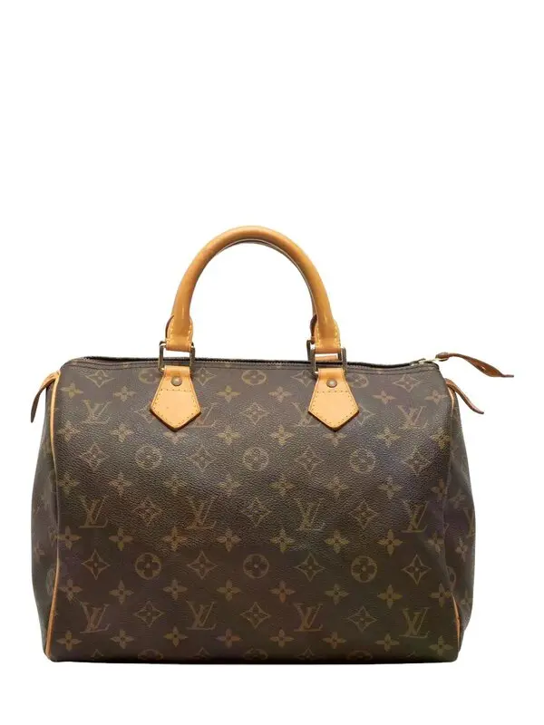 LOUIS VUITTON Monogram Speedy 30 Boston Bag - Brown