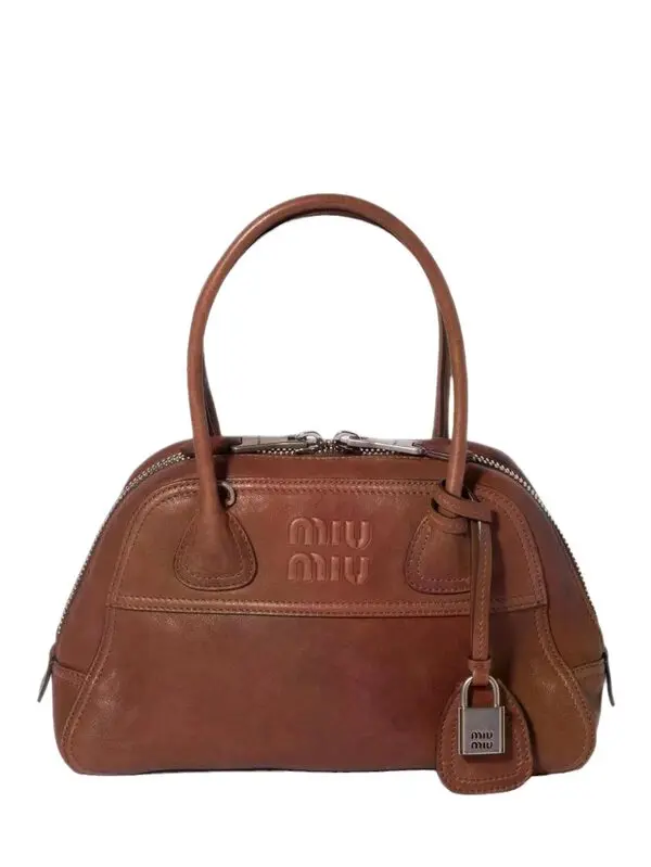 Miu Miu Vivant Nappa Leather Bag - Brown