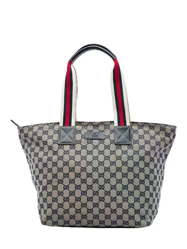 Gucci Gg Canvas Web Tote Bag - Neutrals