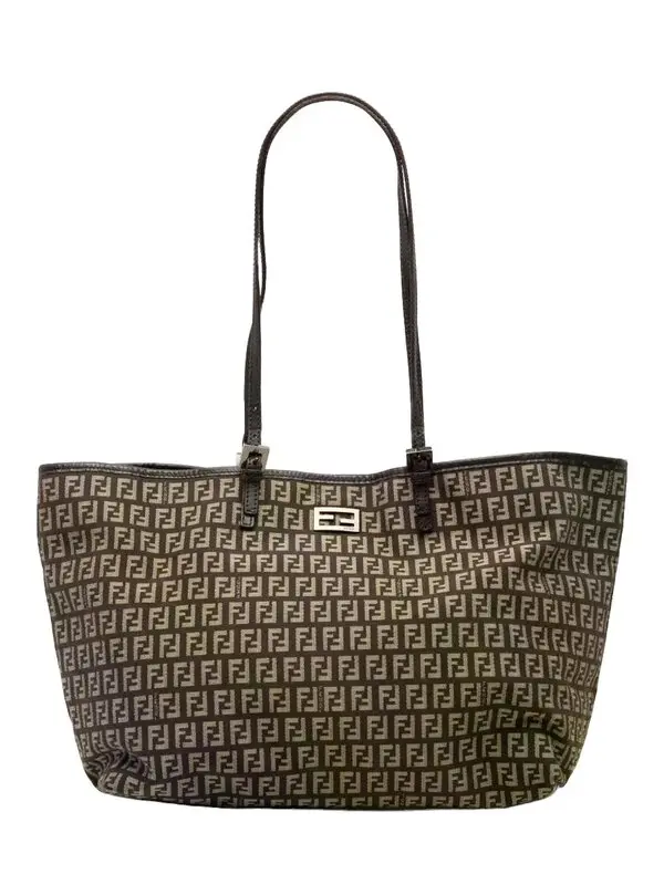 Fendi Zucchino Canvas Tote Bag - Brown