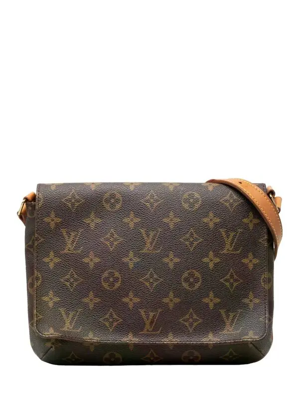 LOUIS VUITTON Monogram Musette Tango Shoulder Bag - Brown