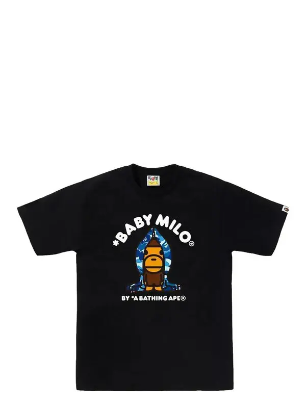 A BATHING APE Baby Milo Camo-print T-shirt - Black