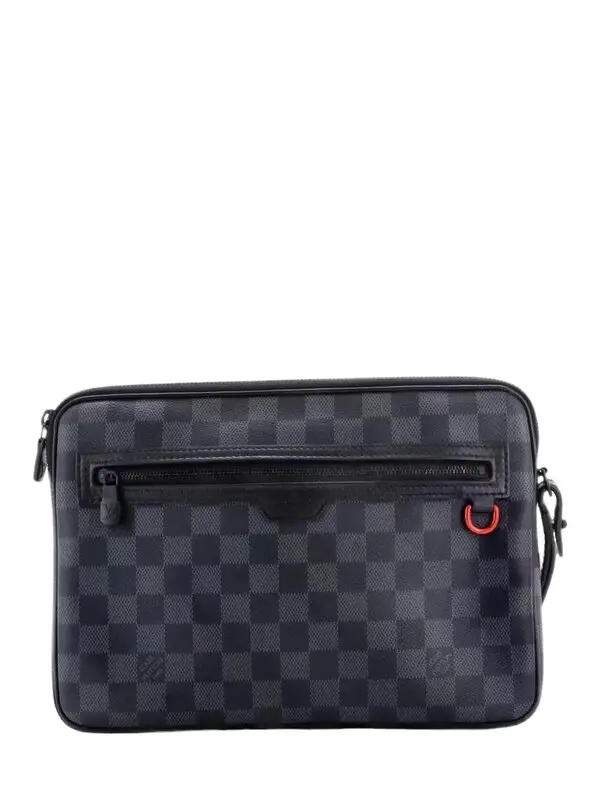 LOUIS VUITTON Utility Supple Damier Graphite Clutch Bag - Black