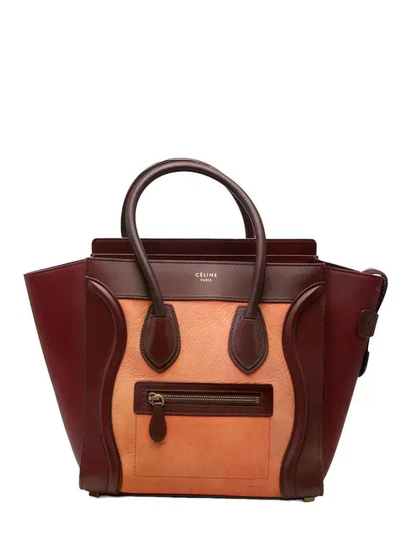 Celine Micro Luggage Tote Bag - Orange