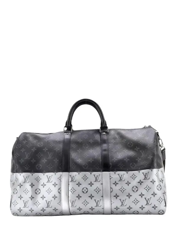 LOUIS VUITTON Keepall Bandouliere 50 Travel Bag - Black