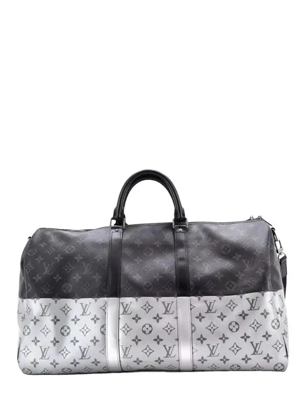 LOUIS VUITTON Keepall Bandouliere 50 Travel Bag - Black