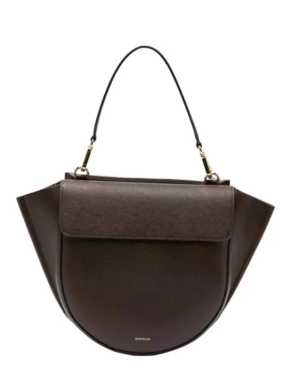 WANDLER Medium Hortensia Leather Tote Bag - Brown