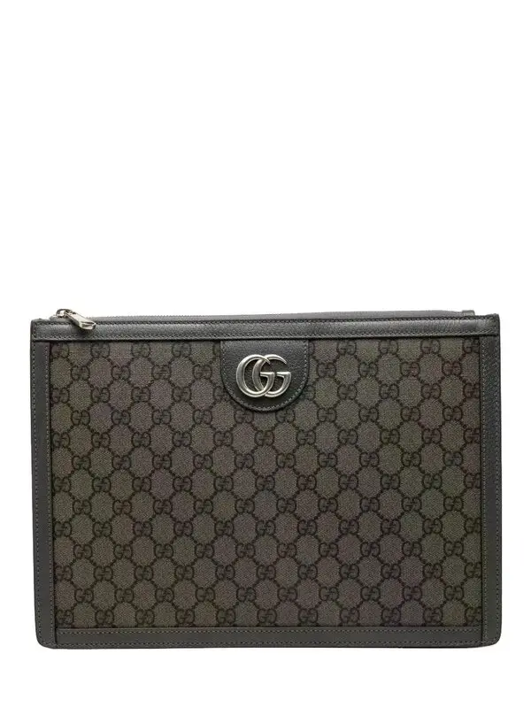 Gucci Gg Supreme Ophidia Clutch Bag - Grey
