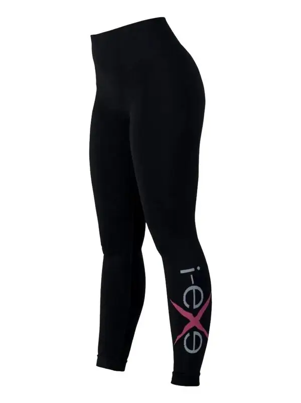 I-EXE Yoggy Logo-print Performance Leggings - Black