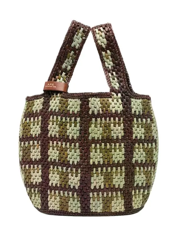 A.p.c. Raffia Tote Bag - Brown
