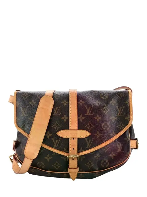 LOUIS VUITTON Saumur 30 Monogram Canvas Crossbody Bag - Brown