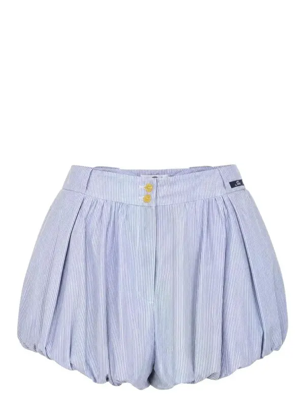 Elisabetta Franchi Striped Balloon Shorts - Blue