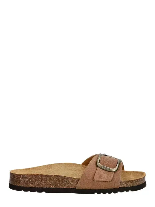 DR. SCHOLL'S SHOES Kathleen Suede Slides With Buckle Fastening - Neutrals