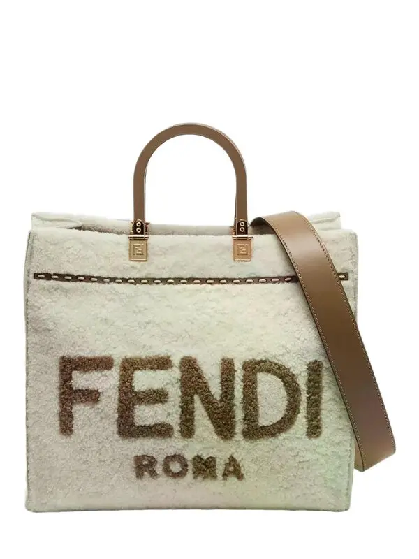 Fendi Medium Sunshine Tote Bag - Neutrals