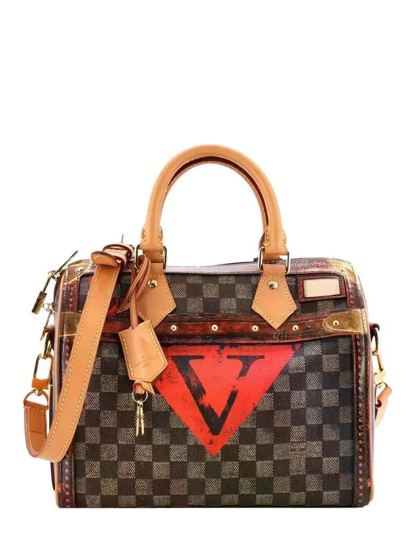 LOUIS VUITTON Speedy Bandouliere Limited Edition Damier Time Trunk 25 Satchel - Brown