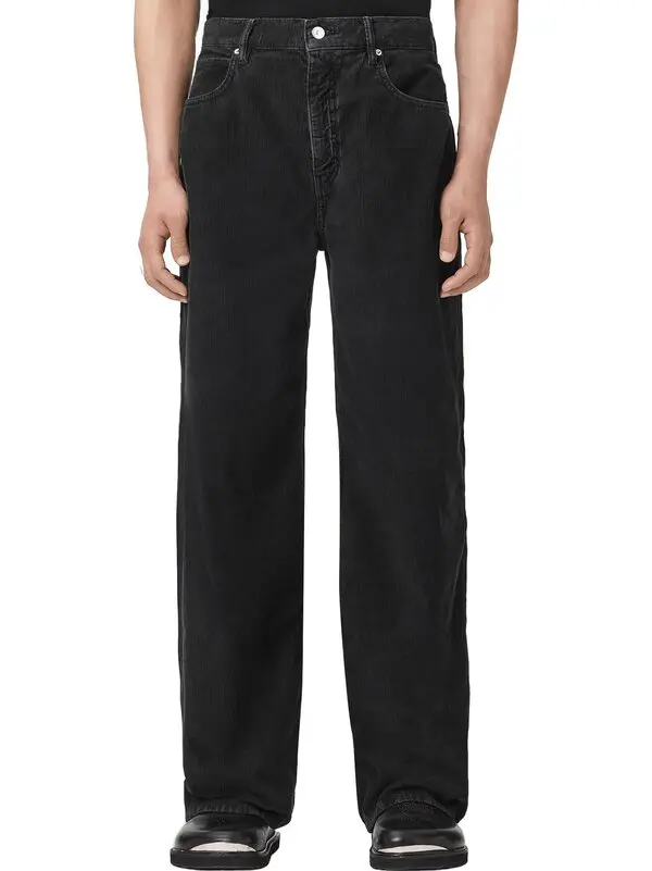 ALLSAINTS Lenny Loose Fit Wide Leg Corduroy Jeans - Blue