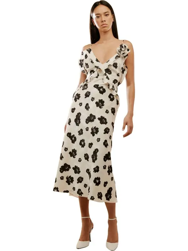 Bardot Olea Maxi Dress - Ivory Fl