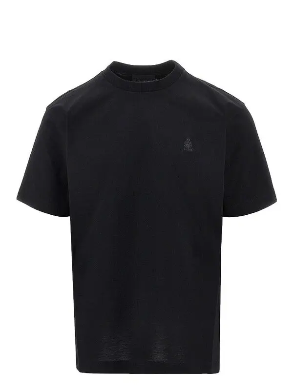 Prada Cret Embroidery T-hirt - Black