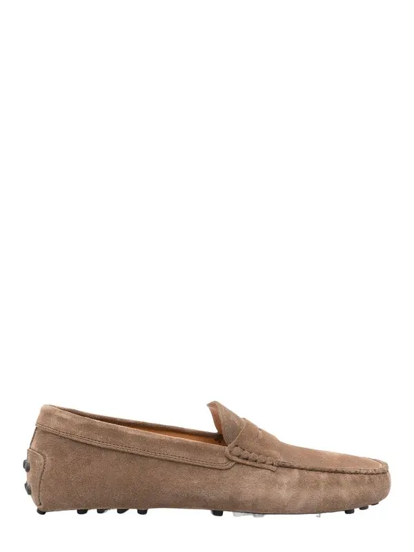 TOD`S Tod's Suede Calfskin Driving Moccasins - Brown