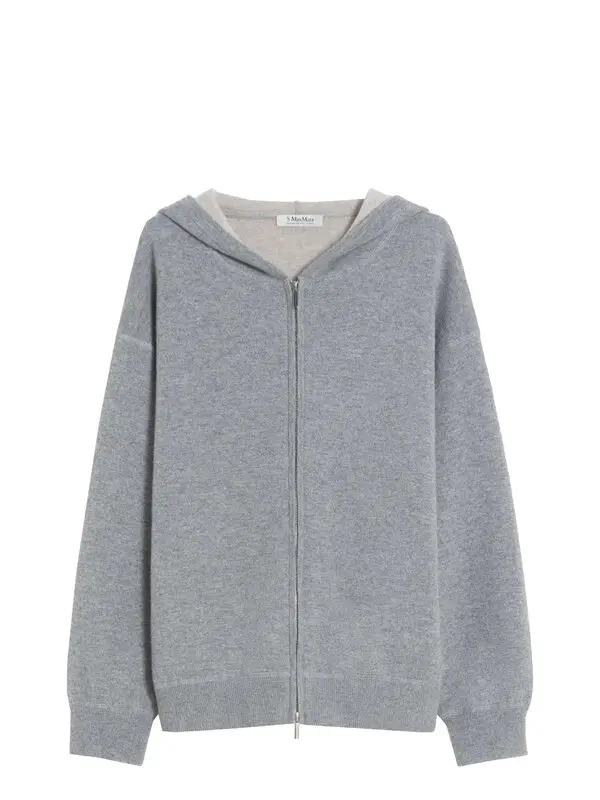 MAX MARA `S Max Mara Full Zip Hooded Sweatshirt - Gray