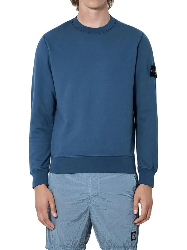 Stone Island Crewneck Sweatshirt With Logo Detail - Gray