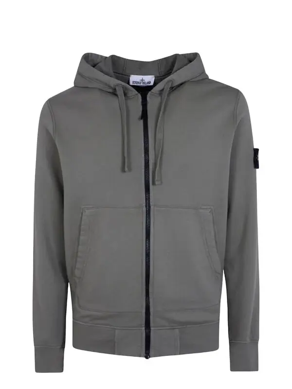 Stone Island Full Zip Hoodie - Brown