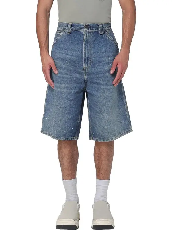 Carhartt Work In Progress Carpenter Denim Shorts - Blue