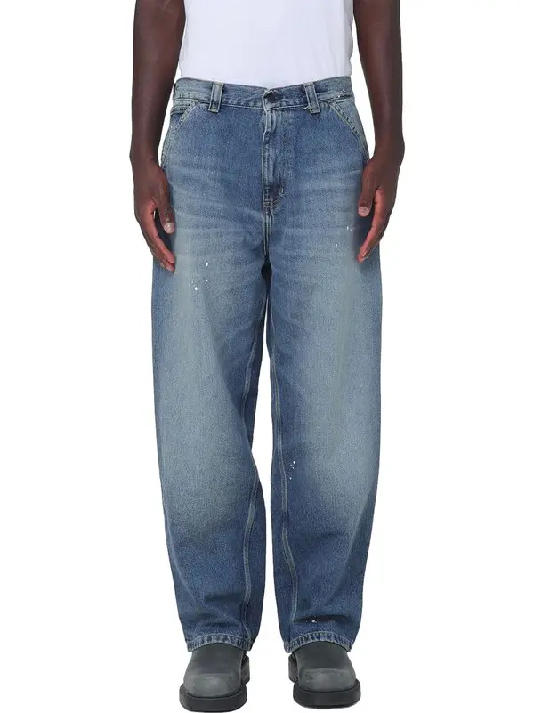 Carhartt Work In Progress Og Single Knee Pant Wide Leg Jeans - Blue