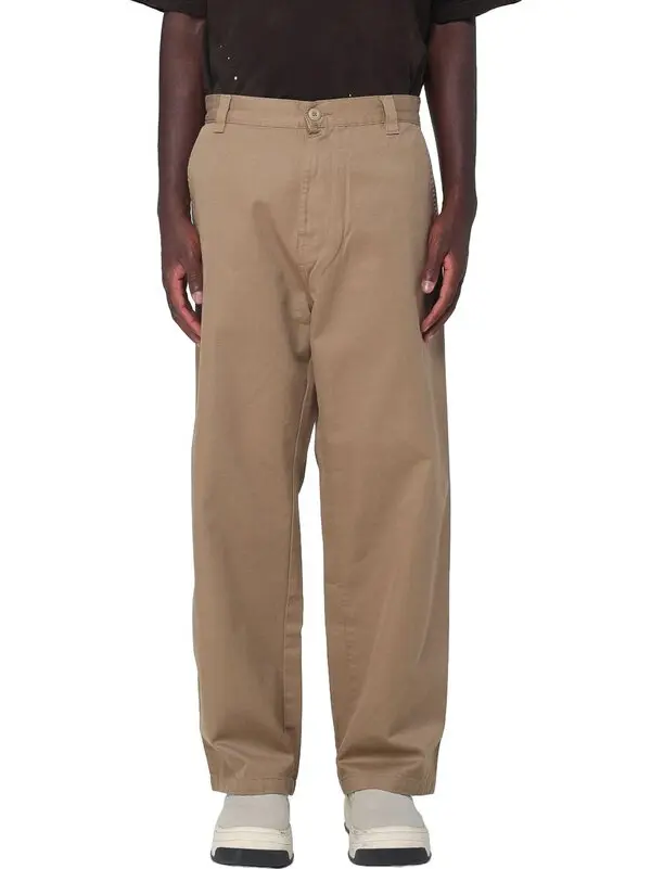 Carhartt Work In Progress Brady Wide Leg Cotton Trousers With Rear Logo - Multicolor