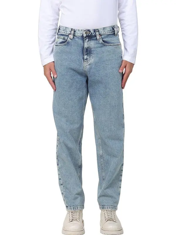 Emporio Armani Mid-rise Straight Fit Stretch Cotton Denim Jeans - Blue