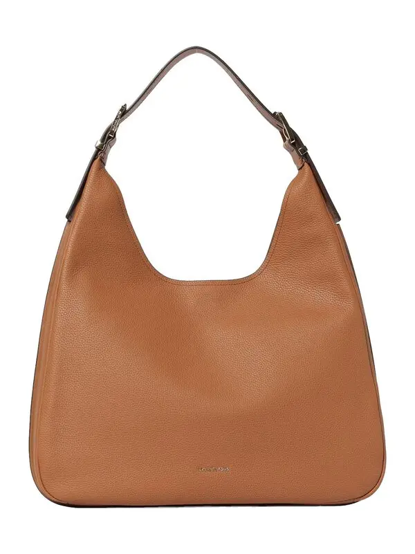 Michael Kors Nolita Large Pebbled Leather Shoulder Bag - Brown