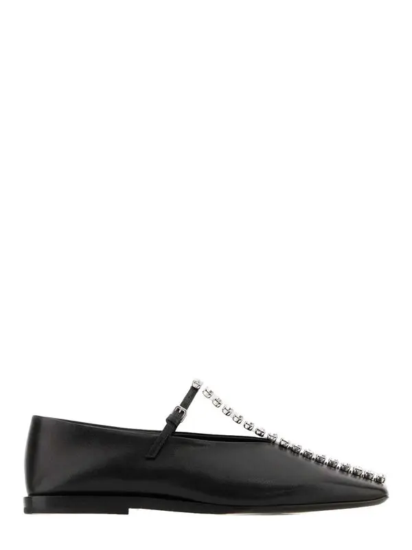 JIL SANDER Embellished Ballet Flats - Black