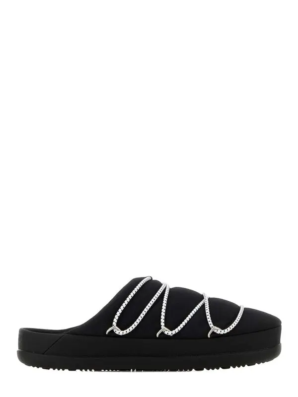Moon Boot Flat Slip-on Shoes - Black
