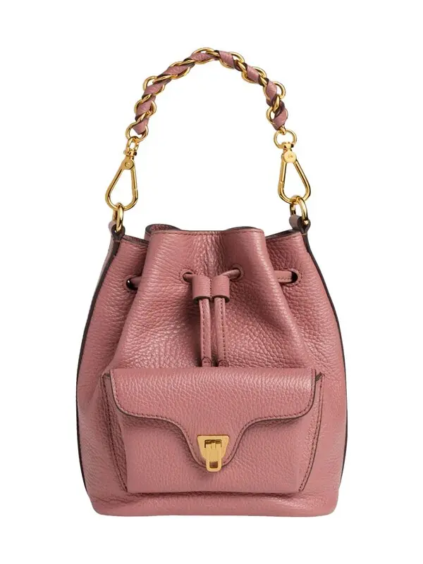 COCCINELLE Bucket Bag With Chain Detail - Orange