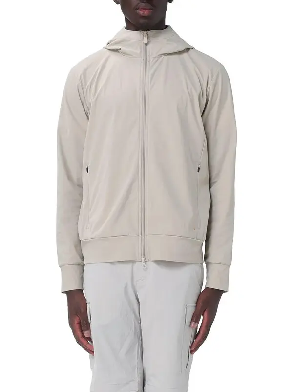 SAVE THE DUCK Luiz Technical Stretch Nylon Zipped Hoodie - Beige