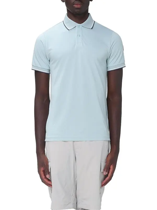 SAVE THE DUCK Short-sleeve Jersey Polo Shirt With Contrast Logo - Green