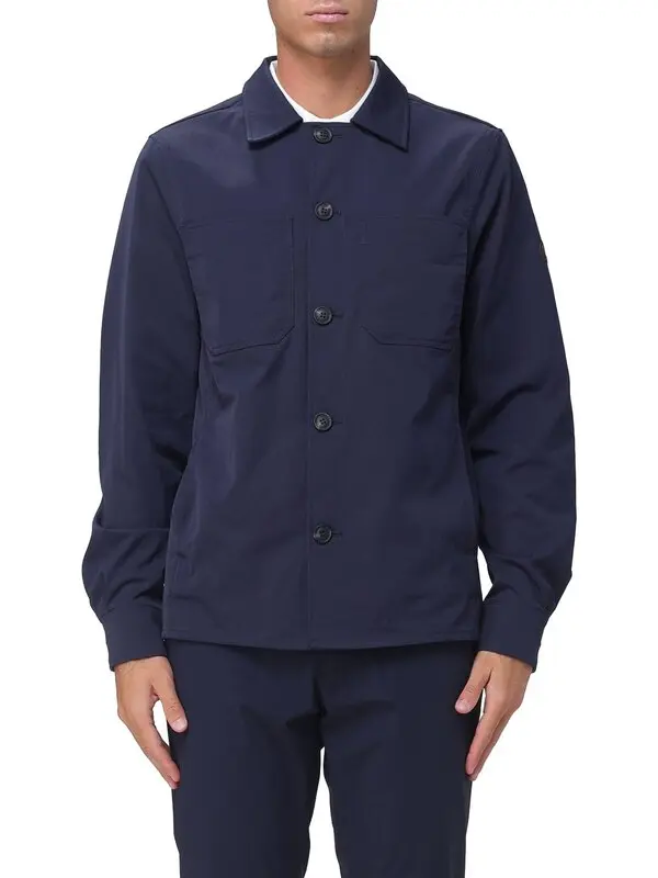SAVE THE DUCK Basil Water-repellent Technical Fabric Shirt Jacket - Navy