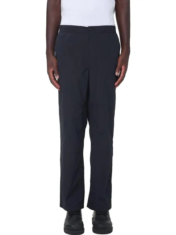 SAVE THE DUCK Slim Fit Stretch Technical Fabric Trousers With Elasticated Waist - Black