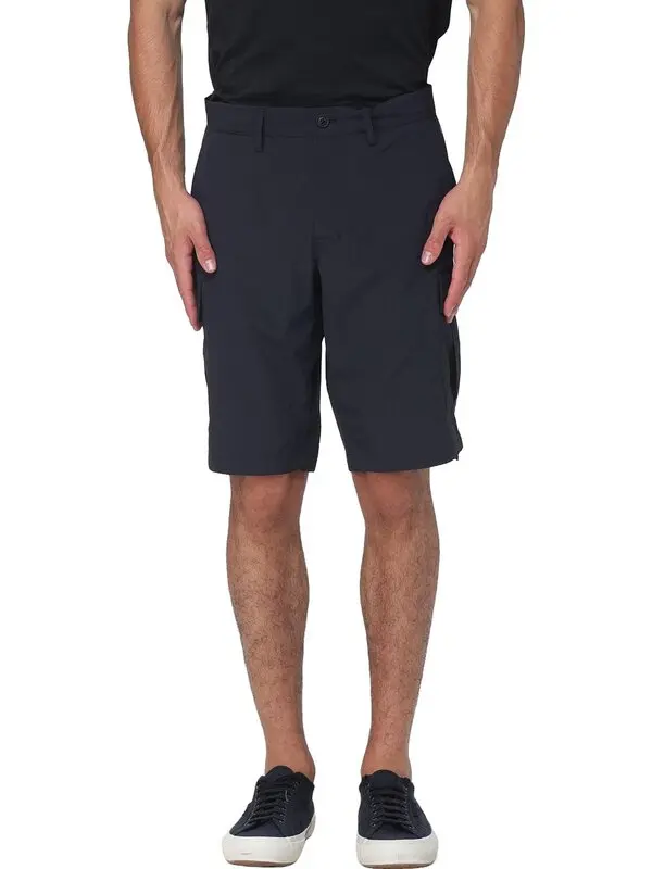 SAVE THE DUCK Cargo Shorts With Belt Loops In Technical Stretch Fabric - Black