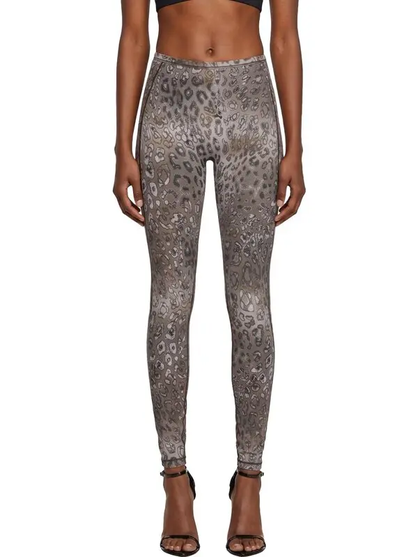 DIESEL® Leopard Print Leggings - Brown