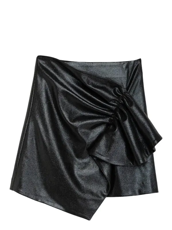 DOLORES PROMESAS Draped Mini Skirt - Black