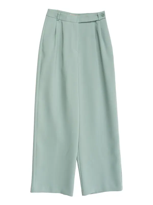 Dolores Promesas High Waist Pleated Trousers - Green