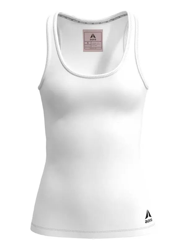 AORA ATHLETICS Racerback Tank Top - White